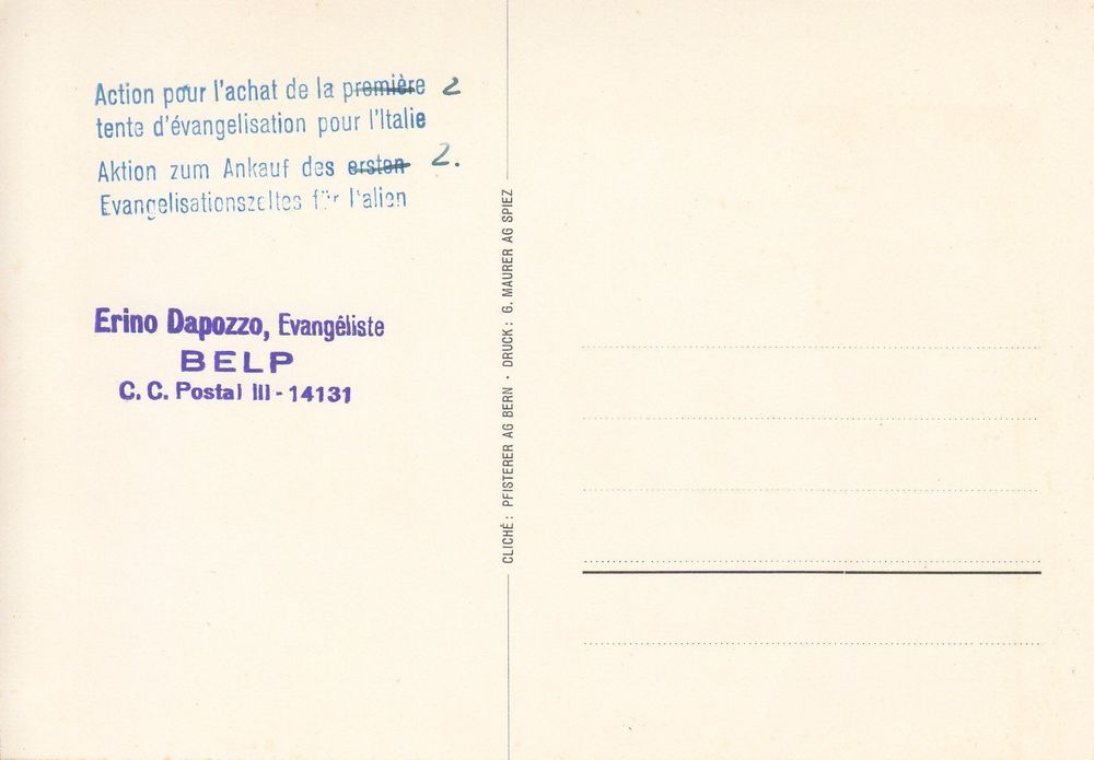 Belp, Erino Dapozzo (Gebraucht) in Bürglen TG für CHF 2.5 – mit Lieferung auf Ricardo kaufen