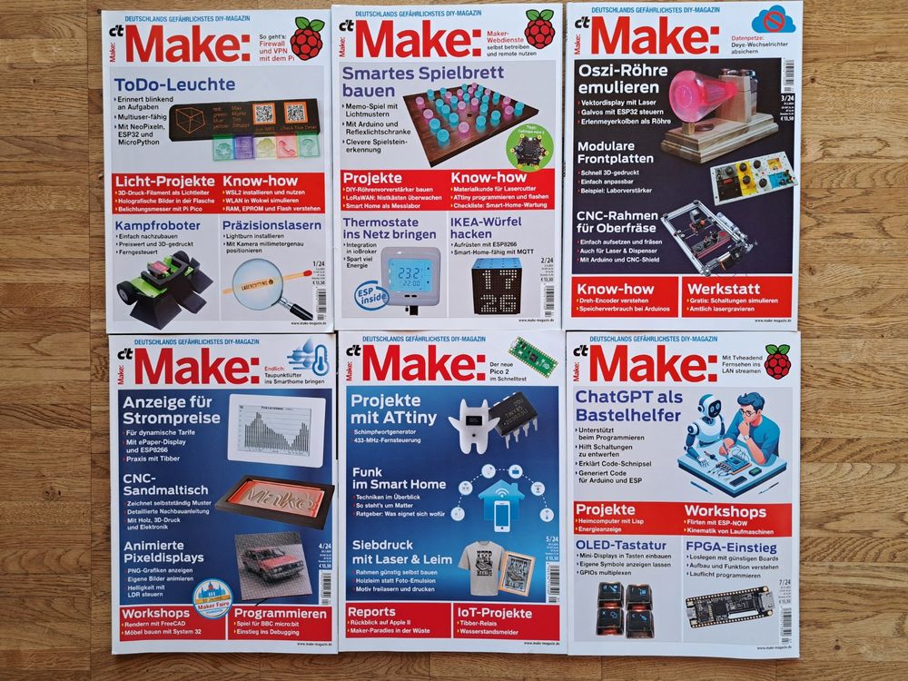 c't Make - DIY-Magazin 2024 + 2023 + 2022 - 18 Hefte (Gebraucht) in ...