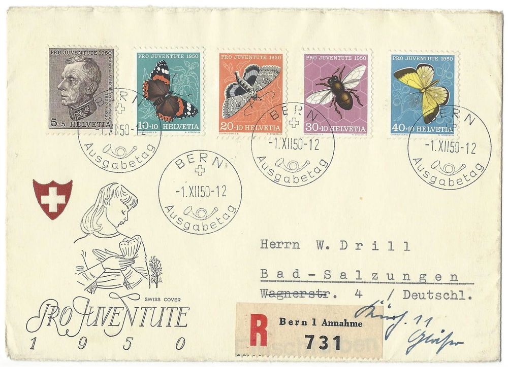 zv43/Pro Ju série 1950 oblit.FDC ...+ (Gebraucht) in Fleurier für CHF 111 – mit Lieferung auf ...