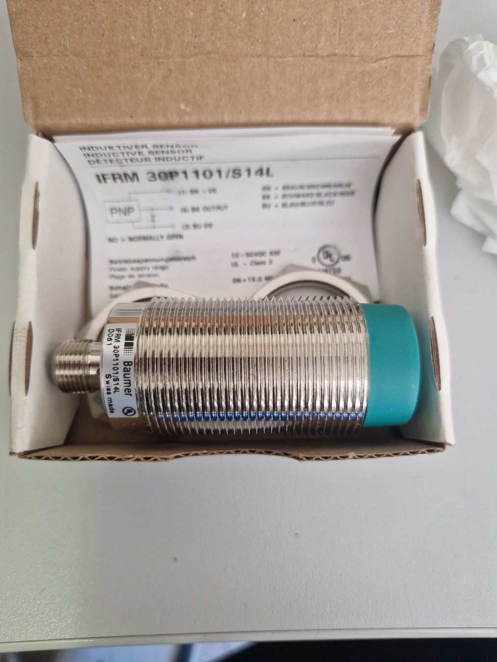 Baumer IFRM 30P1101/S14L – Induktiver Näherungssensor, M30, (Neu und ...