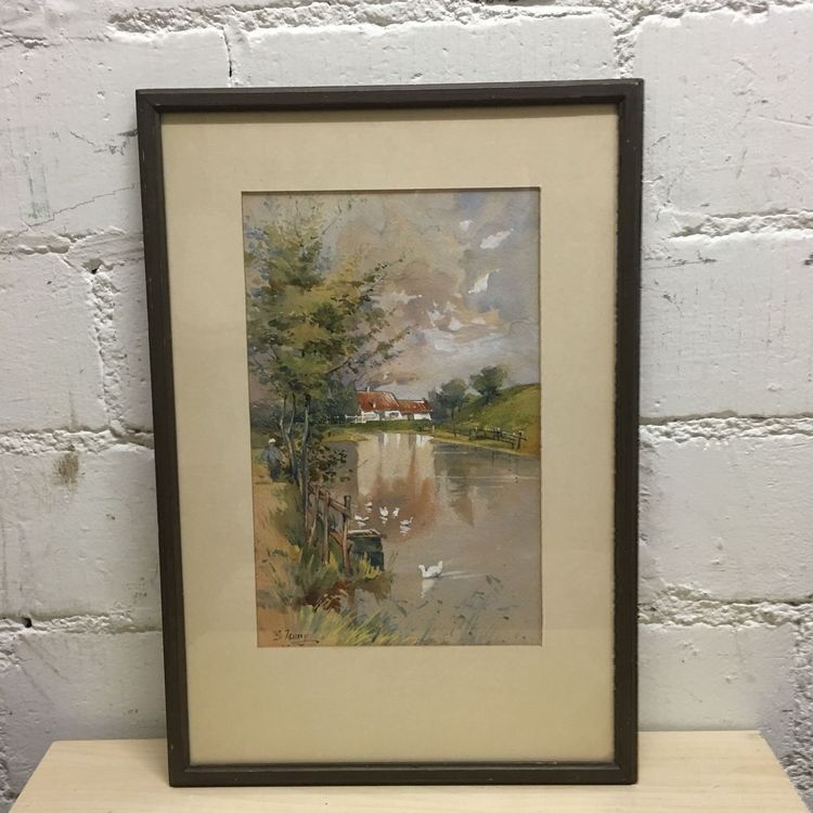 Aquarelle Magische Natur Bild von F. Jerny 1949 | Kaufen auf Ricardo