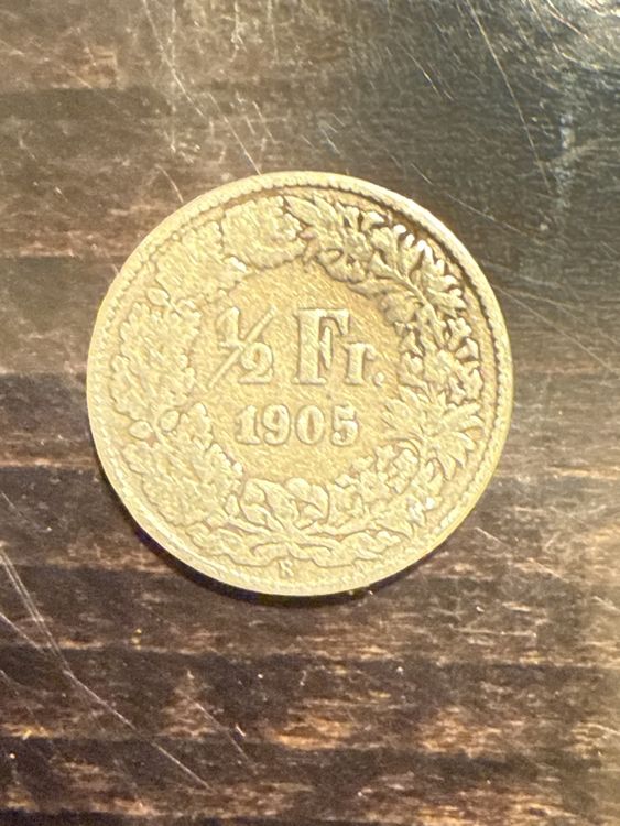 1/2 Franken 1905 Silber (Gebraucht) in Gurmels für CHF 4.1 – mit Lieferung auf Ricardo kaufen