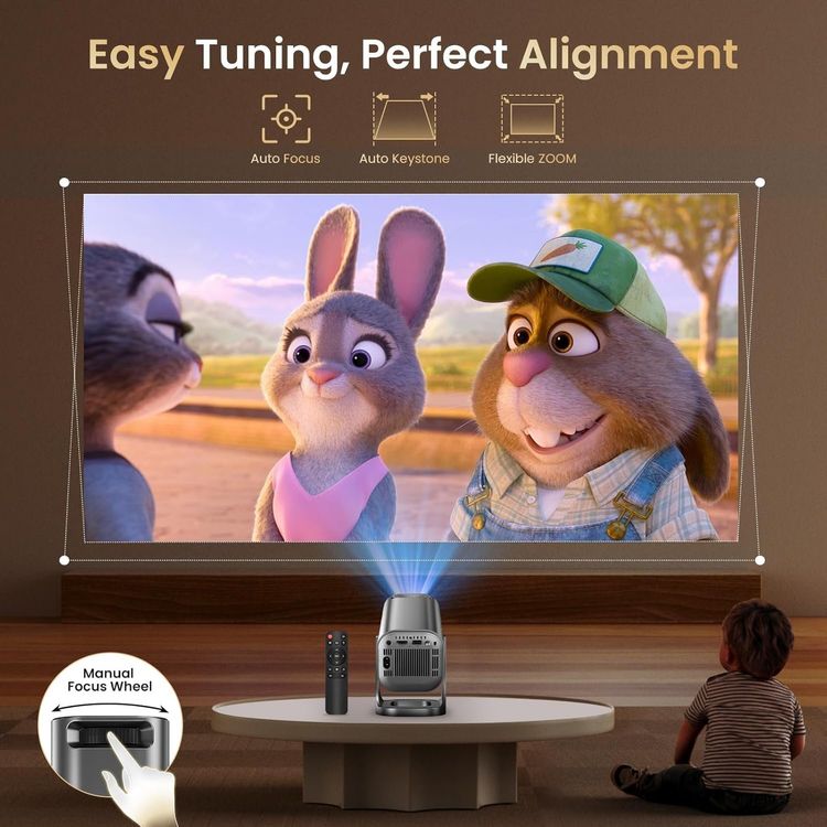 Mini Beamer 4k 1080P Unterstützung Projektor, Smart Beamer (Neu (gemäss ...