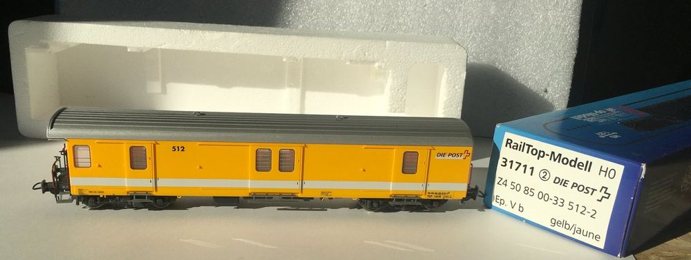 Railtop 31711 Postwagen Z4 512, gelb SBB (Gebraucht) in Villigen für ...