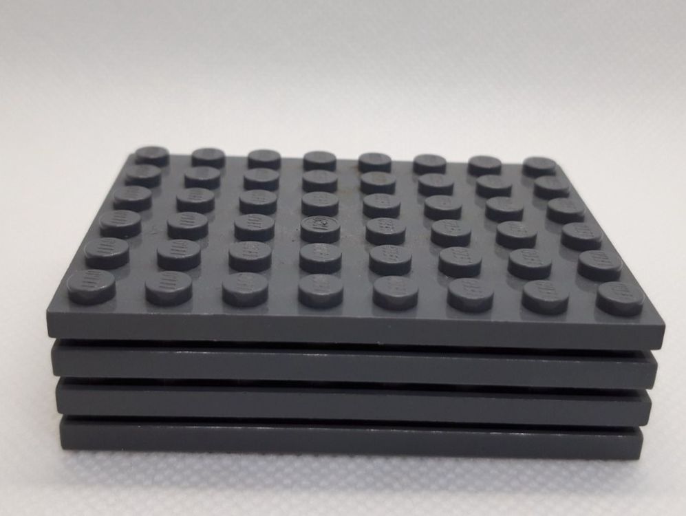 Lego 4 Stk. Platten 6x8 (dark bluish gray) | Kaufen auf Ricardo