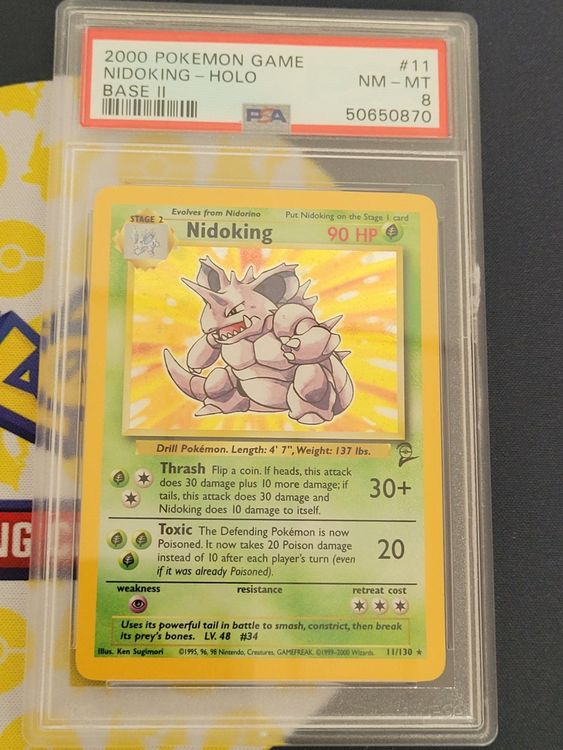Pokemon Nidoking Base Set 2 Grading Card PSA 8 (Neu (gemäss ...