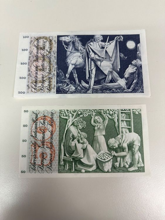 Antike CHF 50 und CHF 100 Schweizer Banknoten | Kaufen auf Ricardo