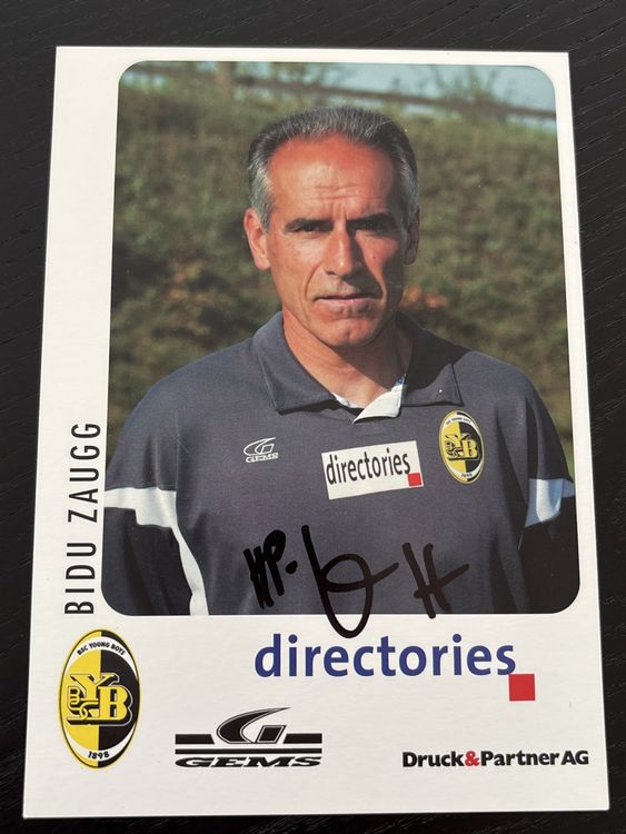 Signierte Autogrammkarte Bidu Zaugg YB Trainer Fussball Schw (Gebraucht) in Uetendorf für CHF 5 ...