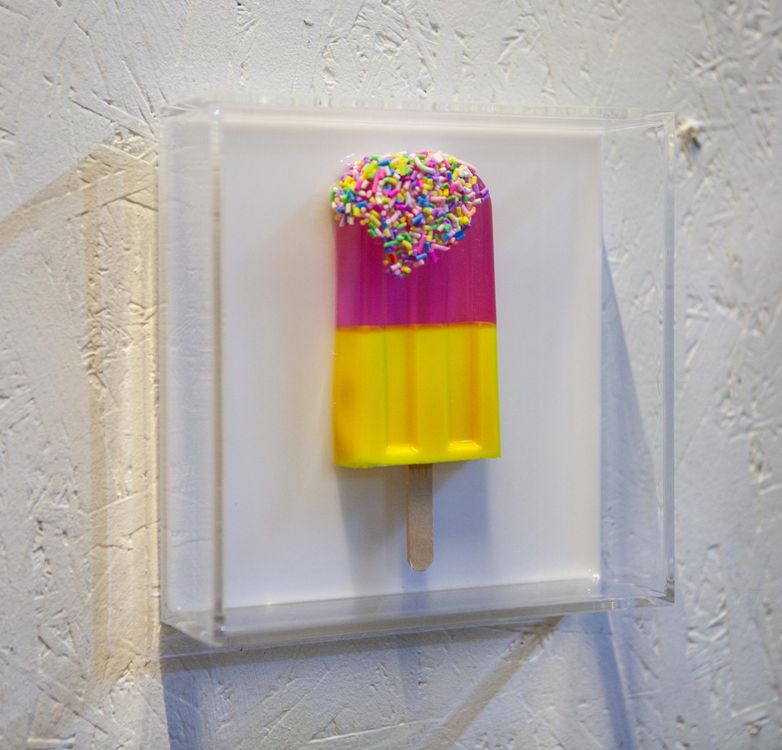 Gemälde, Pop Art, Eis am Stiel , Resinart, Unikat (Neu und ...