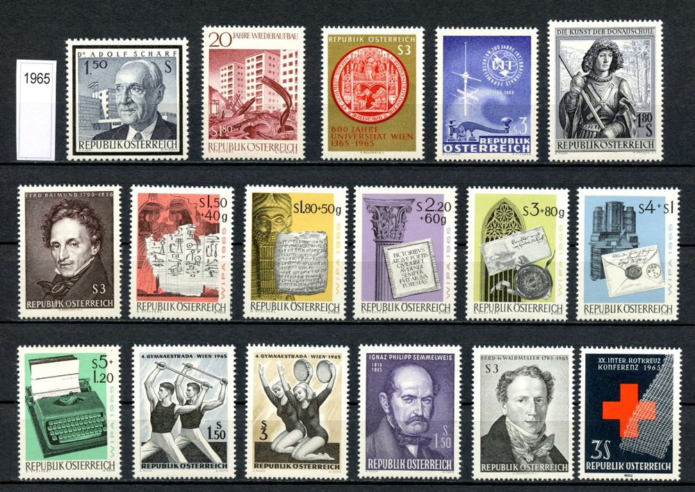 Österreich postfrisch 1965, 22 Briefmarken | Kaufen auf Ricardo