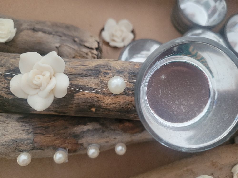 Tischdeko mit Schwemmholz, Perlen und Rosen | Kaufen auf Ricardo