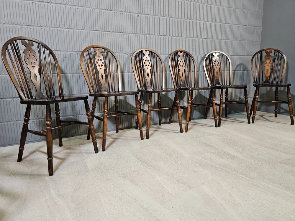 6x English Victorian Windsor Dining Chair Landhaus Stuhl Set | Kaufen ...