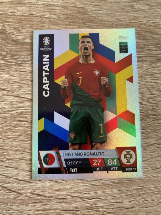 Cristiano Ronaldo Karte Topps Match Attax Euro 2024 Captain (Neu (gemäss Beschreibung)) in ...