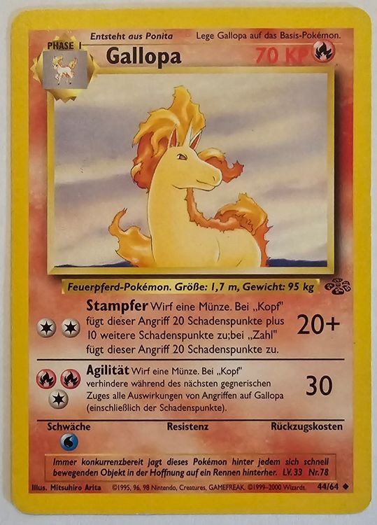 Pokemon Gallopa Jungel 44/64 DEU (Gebraucht) in Büsserach für CHF 1 ...