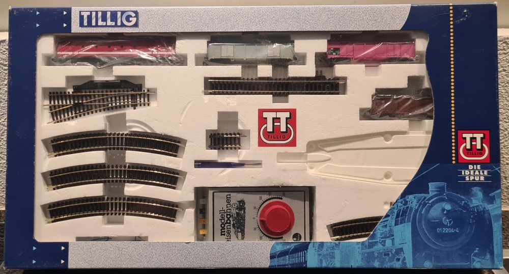 Starterset Güterzug +DR Diesellok - TT Gleis 12mm NEUWERTIG! (Neu und ...