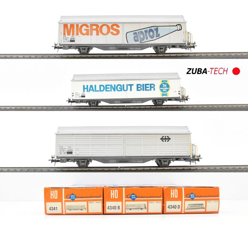 Roco 3x Schiebewandwagen der SBB H0 GS mit OVP | Acheter sur Ricardo