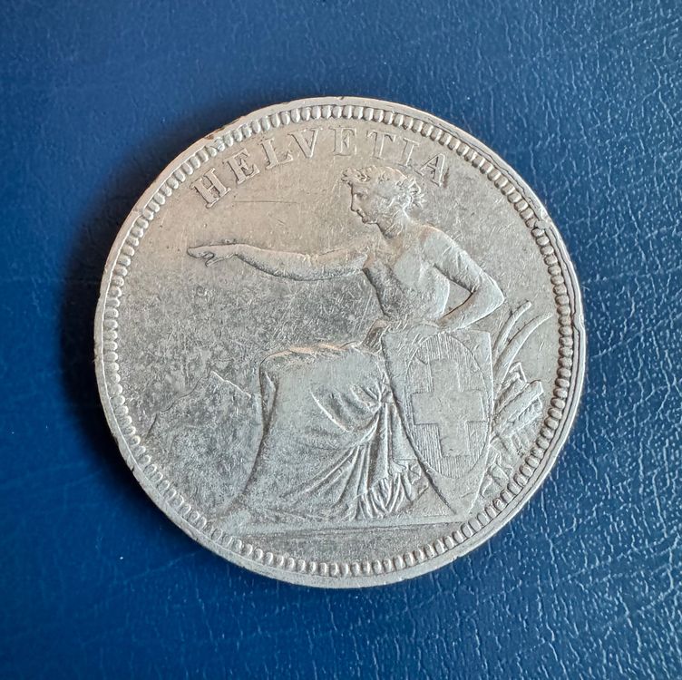 5 Fr. Helvetia 1874 B Sitzend (Gebraucht) in Ebikon für CHF 100 – mit ...