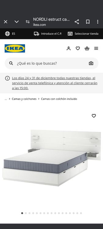 IKEA NORDLI Bed frame and headboard (complete set) (Gebraucht) in ...