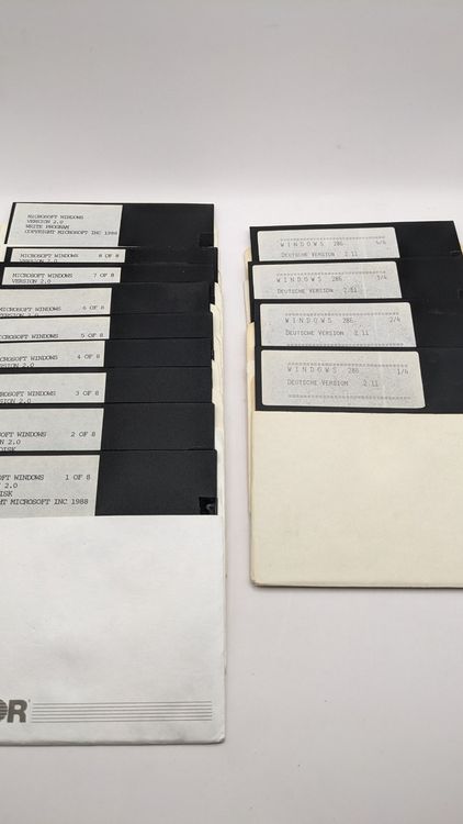 Microsoft Windows 2.0 & Windows 2.11 auf 5.25" Floppys | Kaufen auf Ricardo