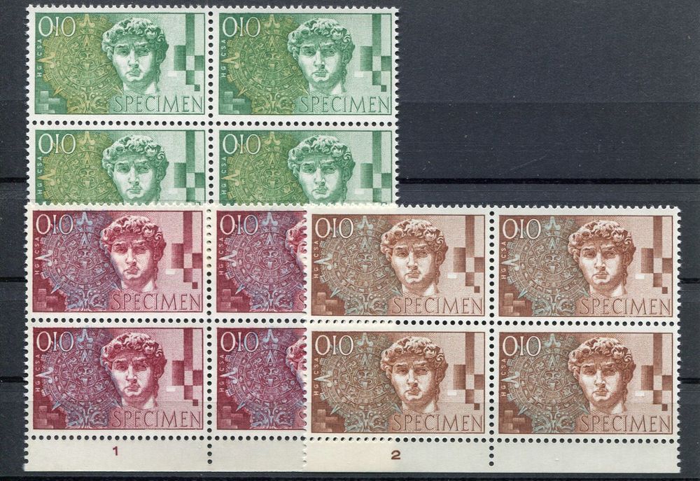 Versuchsdrucke der PTT - 3 Viererblocks (Neu (gemäss Beschreibung)) in Chur für CHF 5 – mit ...