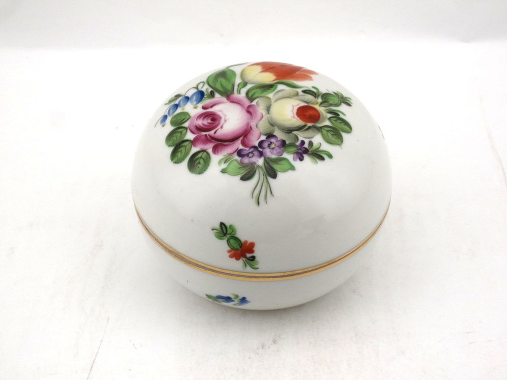 Bonbonniere Herend decor fleurs Süßigkeiten Dose Handgemalt (Gebraucht ...