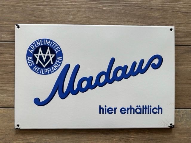 Madaus Arzneimittel aus Heilpflanzen - Original Emailschild (Gebraucht ...