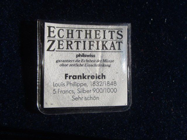 5 Francs 1845 - Louis Philippe I - 900er Silbermünze (Gebraucht) in ...