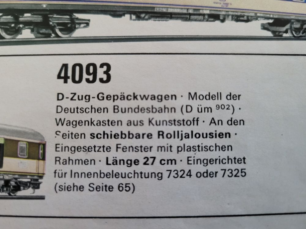 Märklin H0 4093 - DB D-Zug Gepäckwagen Düm - mit OVP (Gebraucht) in Payerne für CHF 12 – mit ...