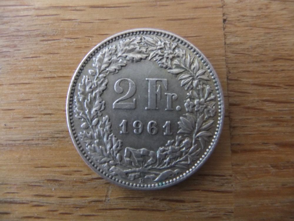 Silbermünze 2 Franken Silber Helvetia 1961 | Kaufen auf Ricardo