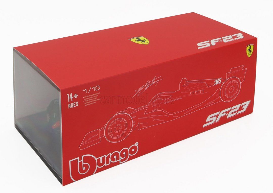 Leclerc Ferrari SF-23 #16 F1 2023 1:18 BburagoDeluxe+Gratis! (Neu und ...