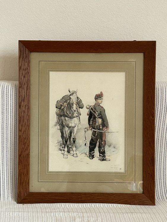 Lithografie „Kavallerist“ von Edouard Detaille (Gebraucht) in Himmelried für CHF 24 – nur ...