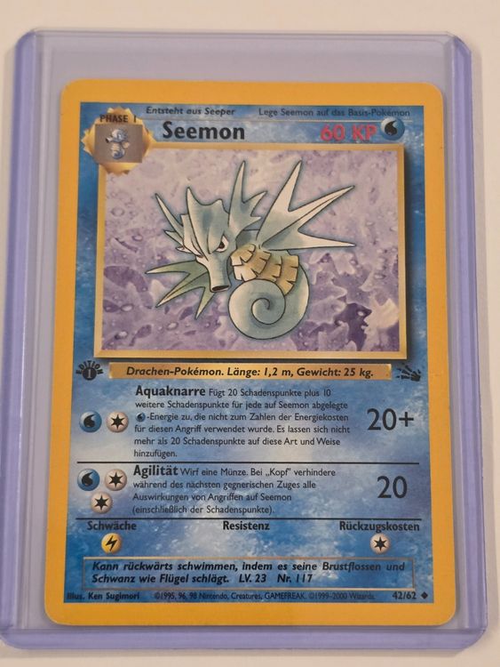 🇩🇪 Pokemon 》Fossil 1. Edition 》Seemon 42/62 (Gebraucht) in Niederbipp ...