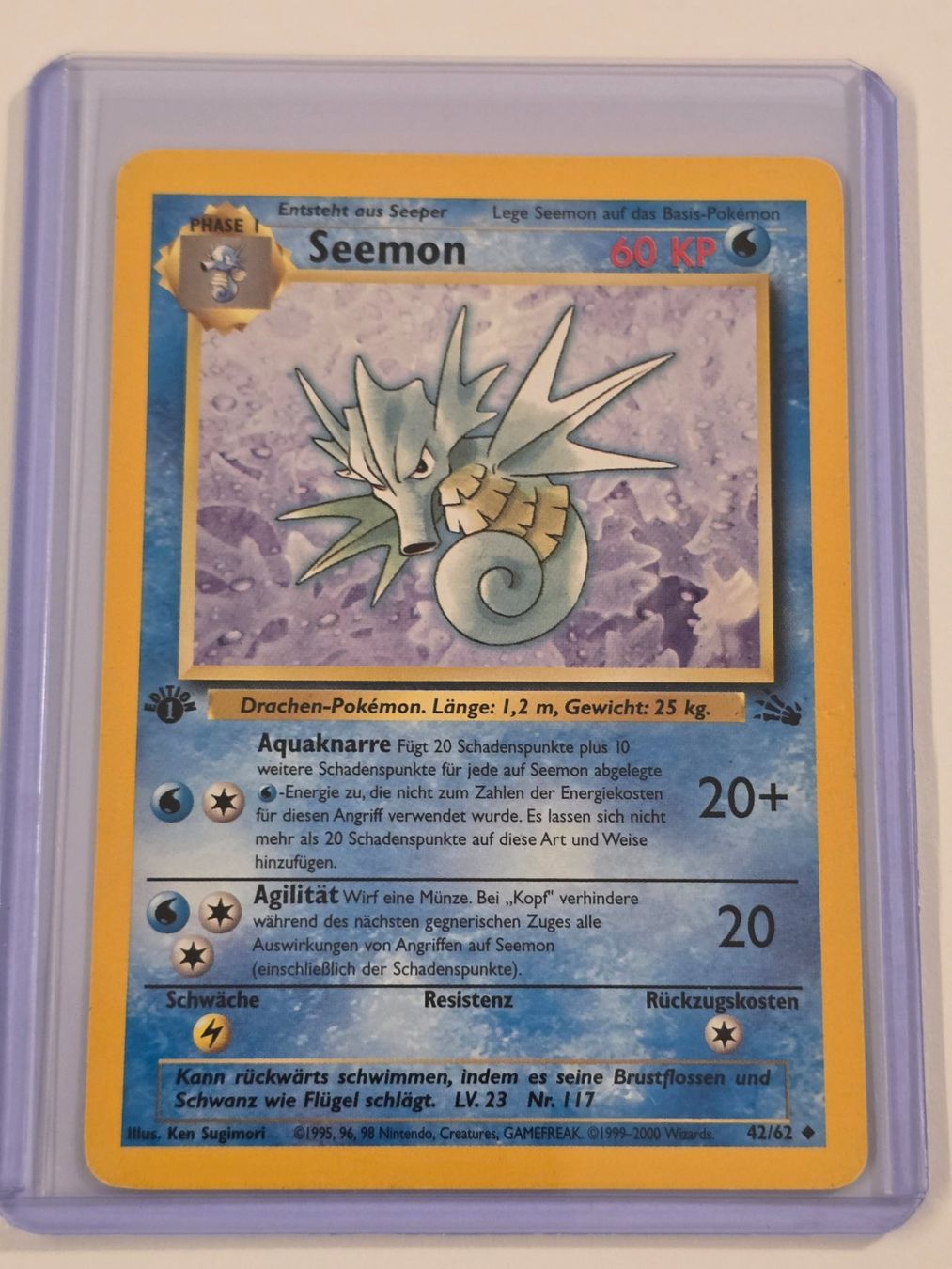 🇩🇪 Pokemon 》Fossil 1. Edition 》Seemon 42/62 (Gebraucht) in Niederbipp ...