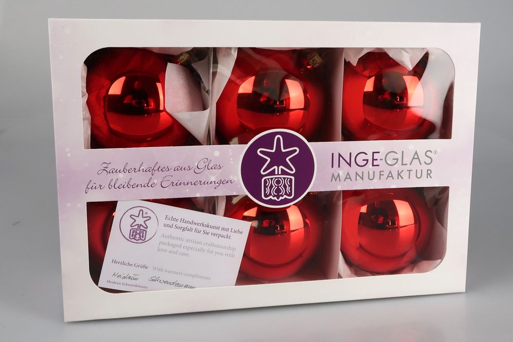 INGE-GLAS Weihnachtskugeln Rot Glanz 10 cm (Gebraucht) in Rüti ZH für ...