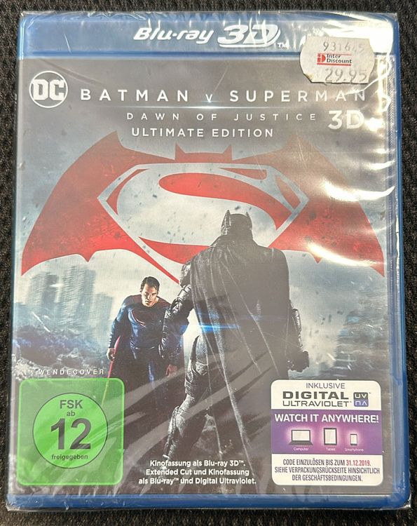 BATMAN v SUPERMAN: DAWN OF JUSTICE 3D BLU-RAY (Neu und originalverpackt) in Zürich für CHF 12 ...