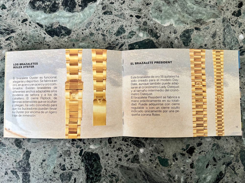 ROLEX Submariner -Full Set of Original Booklets,Spanish,1991 (D ...