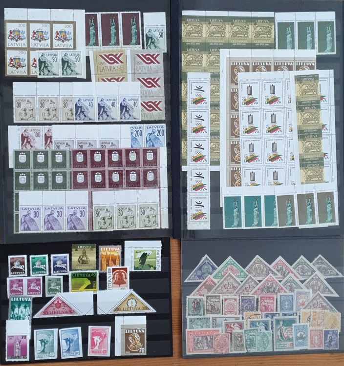 Lietuva: Lot auf 4 Steckkarten, viele neuere Postfisch (Gebraucht) in ...