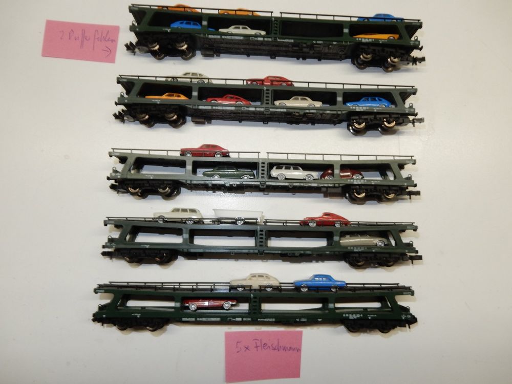 5 Autotransportwagen 8284 51 80 98-80 021-3 von Fleischmann | Kaufen ...