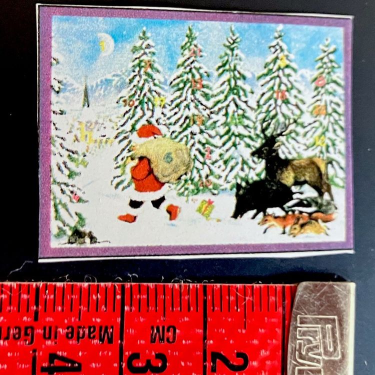 Adventskalender (Nikolaus mit Tieren) f/Puppenstuben. NP 2.5 (Neu und ...
