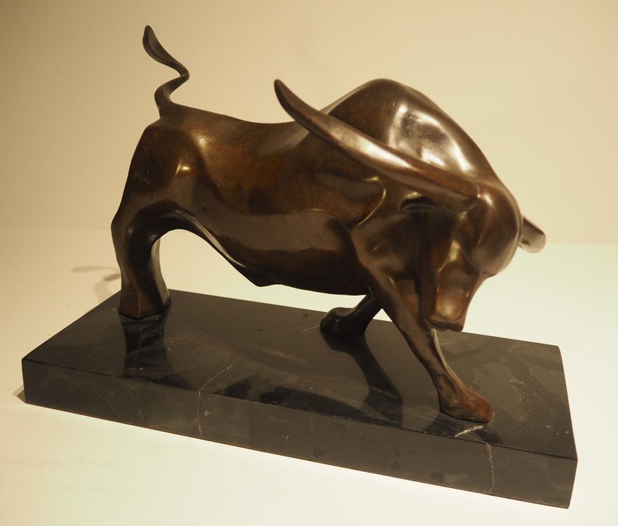 Milo, Lopez M.F., Stier, Skulptur, Bronce, Marmorsockel | Kaufen auf ...