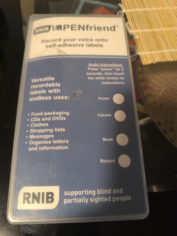 RNIB PENfriend - Recordable Labels for Organisation (Gebraucht) in Bern ...