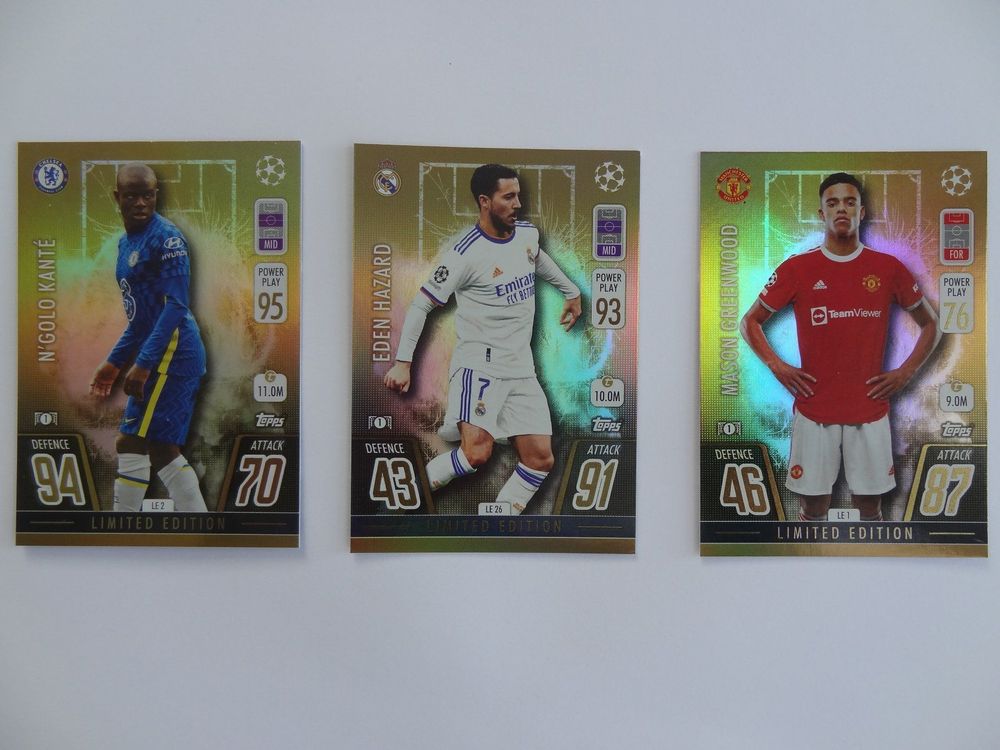 topps Match Attax 3x Gold Limited Edition Cards (Neu (gemäss ...