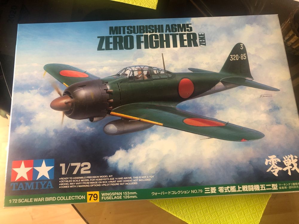 Tamiya 1:72 Mitsubishi A6M5 Zero Fighter neu (Neu und originalverpackt ...