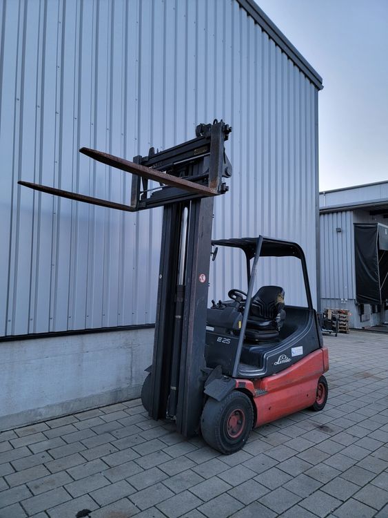 Stapler Linde E25-02 Triplex Klemmgabel Hub 650cm (Gebraucht) in ...