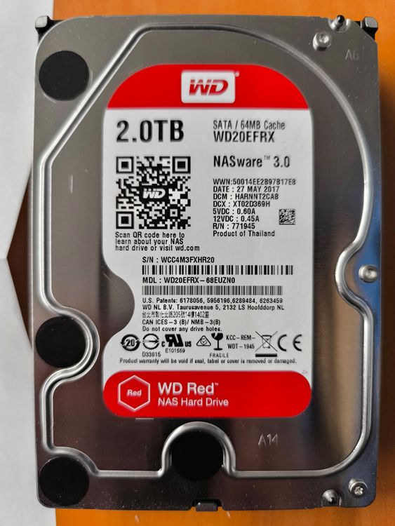 Western Digital WD Red Pro 2TB HDD - Top Zustand! (Gebraucht) in ...