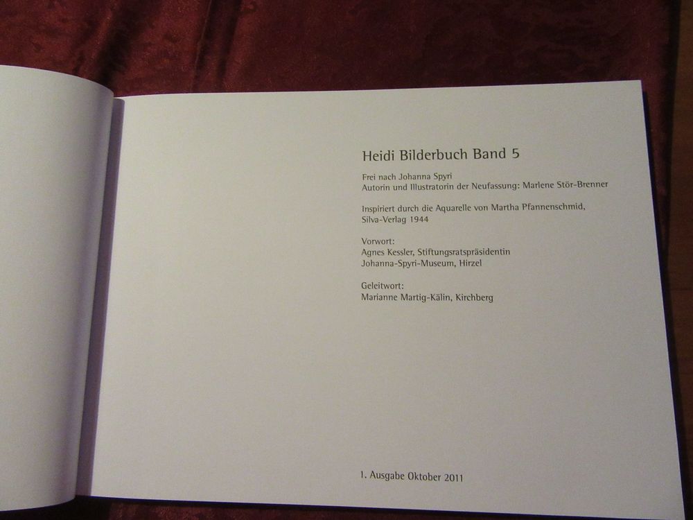 Heidi Bilderbuch Band 5, neu erzählt v. Marlene Stör-Brenner | Kaufen ...