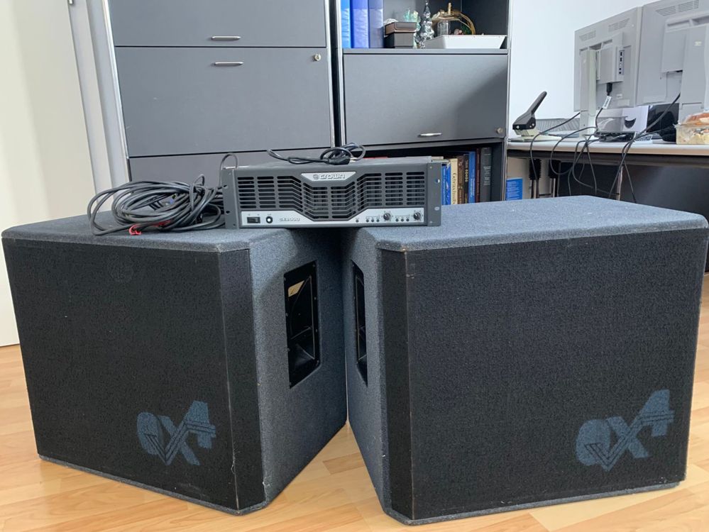 Crown CE2000 Verstärker mit 2 Fullrange Boxen (Gebraucht) in Sonceboz ...