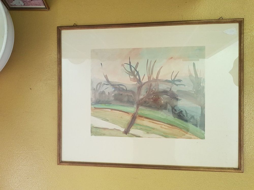 Aquarell Bild Fritz Karl Zbinden 1935 signiert datiert (Gebraucht) in ...