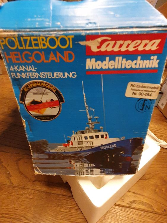 Seltenheit CARRERA MODELLTECHNIK R/C POLIZEIBOOT HELGOLAND (Gebraucht ...