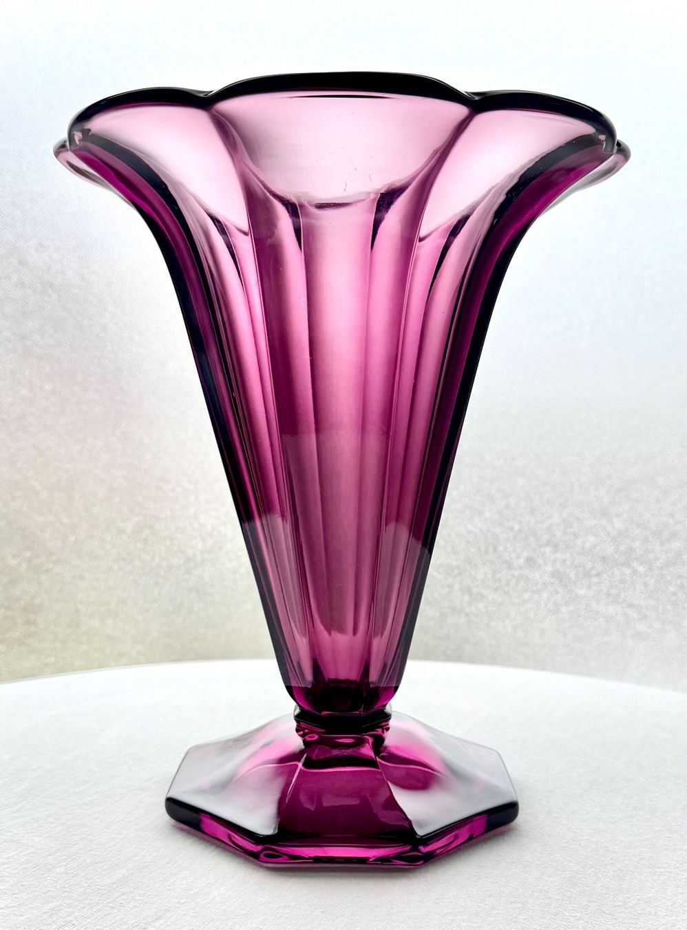 Art Déco Vase Formglas purpur, Josef Inwald 1940, guter Zus. (Gebraucht ...